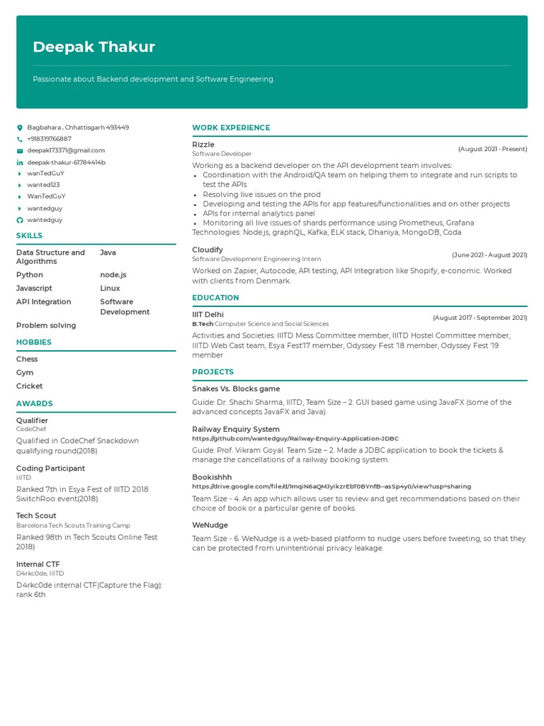 CV 8 | PDF | Web Application | Software