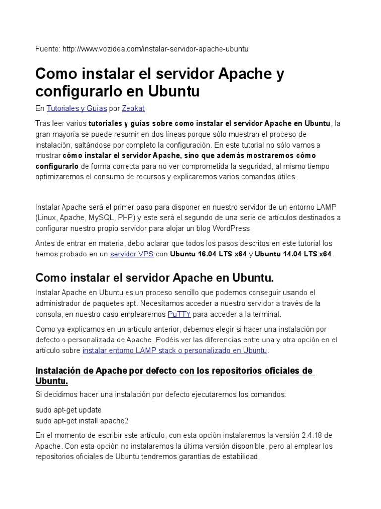 2.5 Apache | PDF | Servidor HTTP Apache | Contenido libre