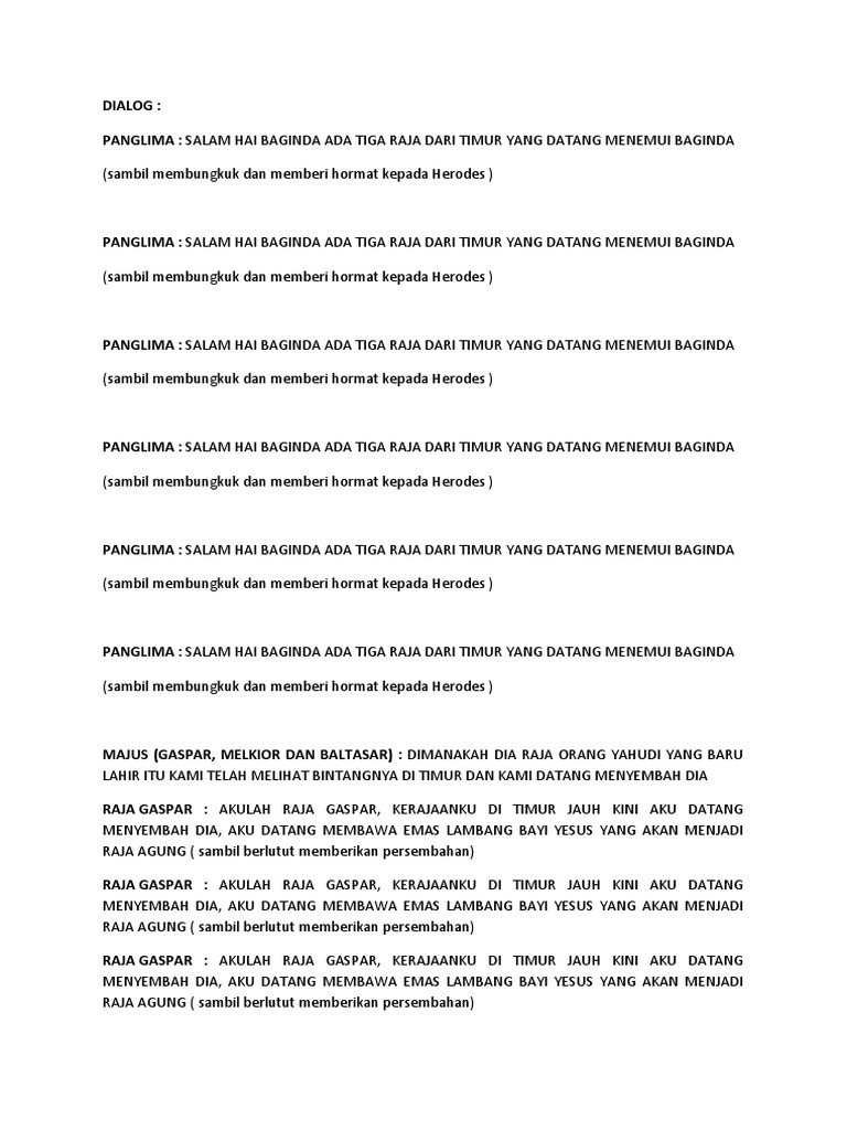 Tiga Raja dari Timur Menyembah Yesus | PDF