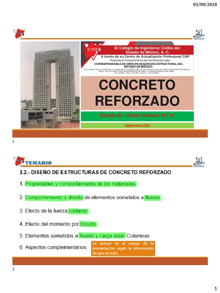 Presentación Concreto PDF | PDF | Cemento | Hormigón