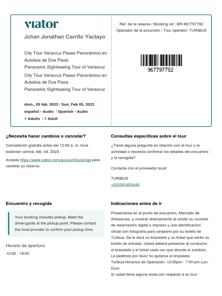 Ticket Viator | PDF