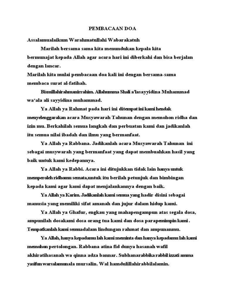 Pembacaan Doa Musta | PDF | Agama & Spiritualitas