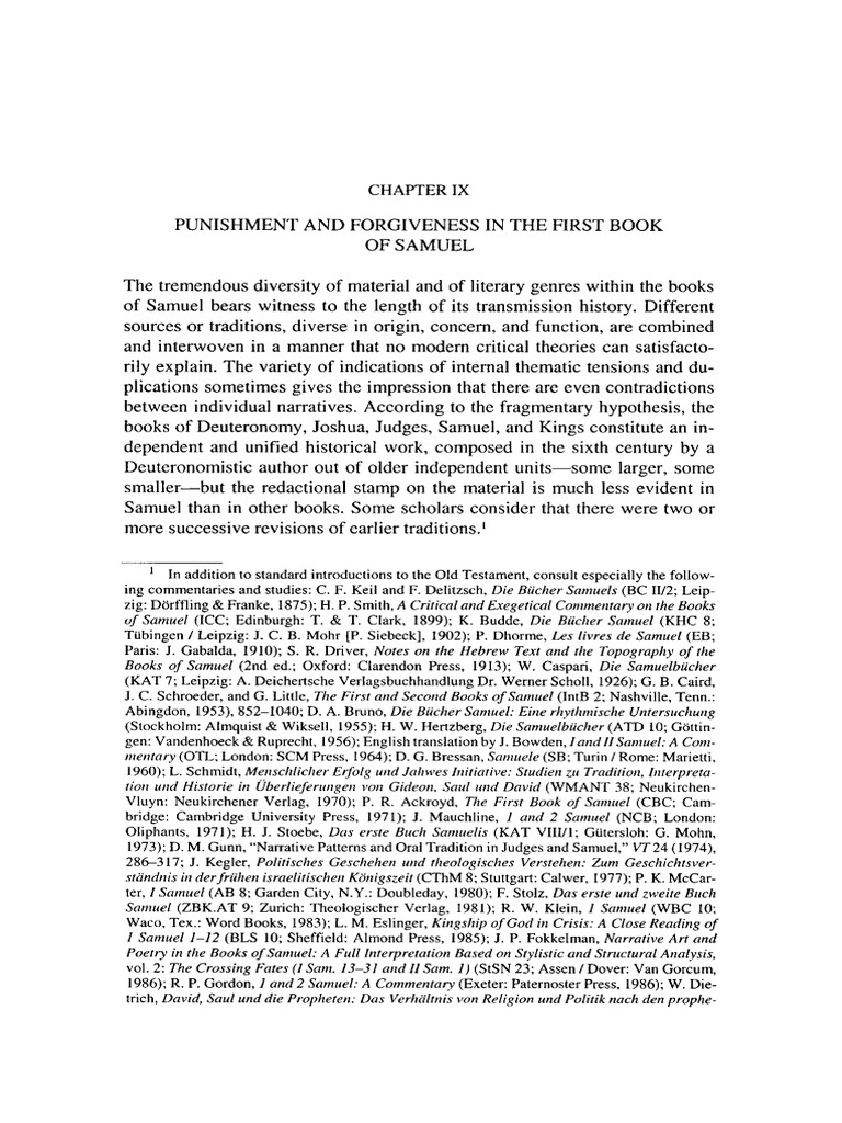 Biblical Analysis: Samuel's Themes | PDF | Samuel | Ancient Israel And ...