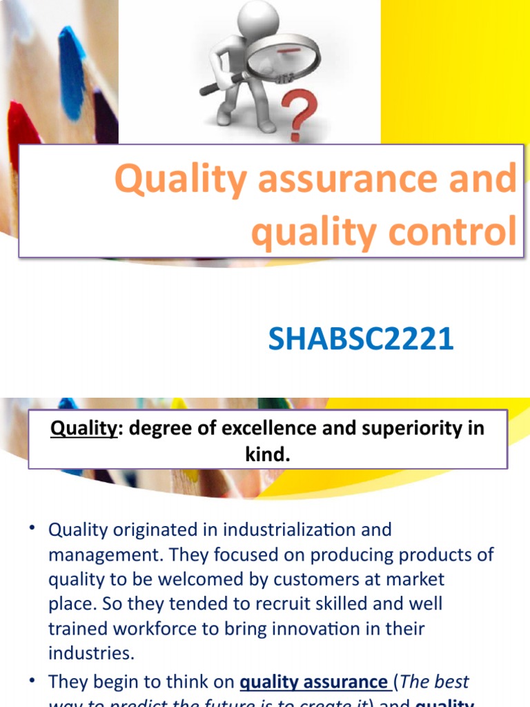 Quality Assurance and Quality Control | PDF | Quality Assurance | University