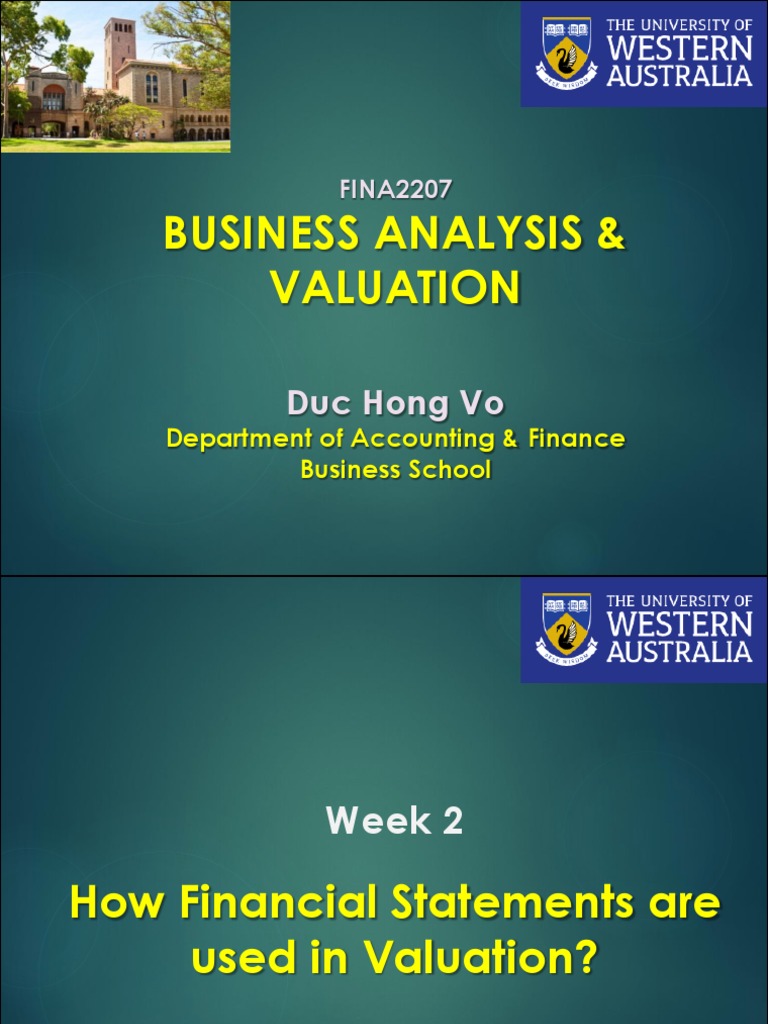 Business Valuation Techniques in FINA2207 | PDF | Valuation (Finance) | Discounted Cash Flow