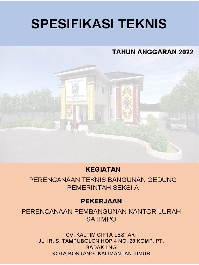 Spektek Kantor Lurah Fix | PDF