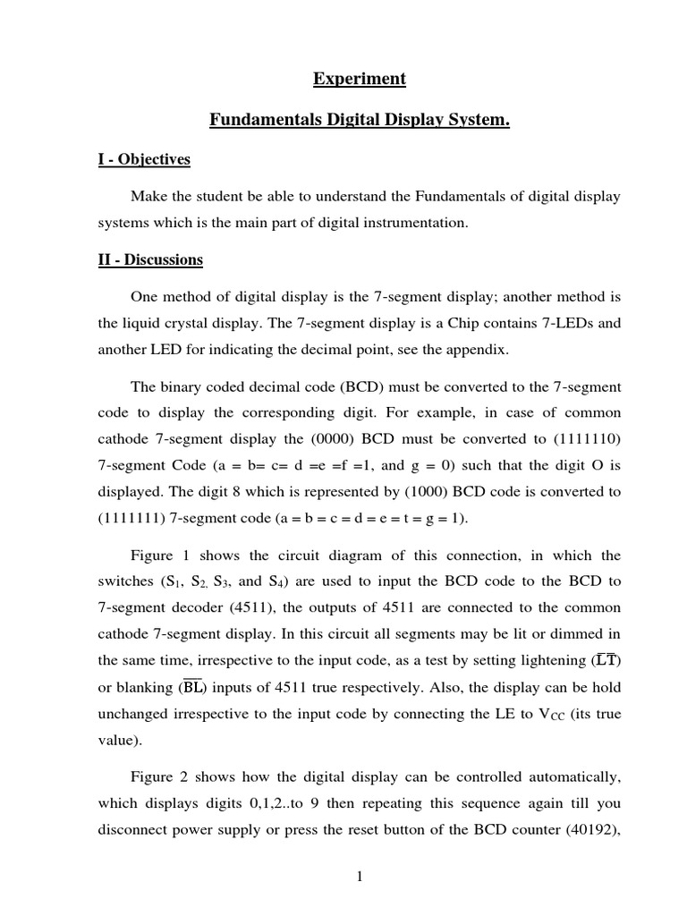 EXP.10 Digital Display (NEW) | PDF | Computing | Electronics