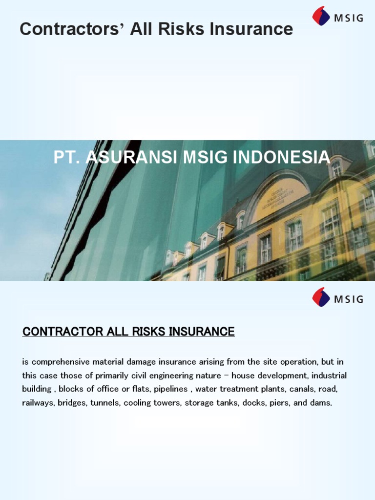 Contractor All Risk INSURANCE | PDF | Liability Insurance | Insurance