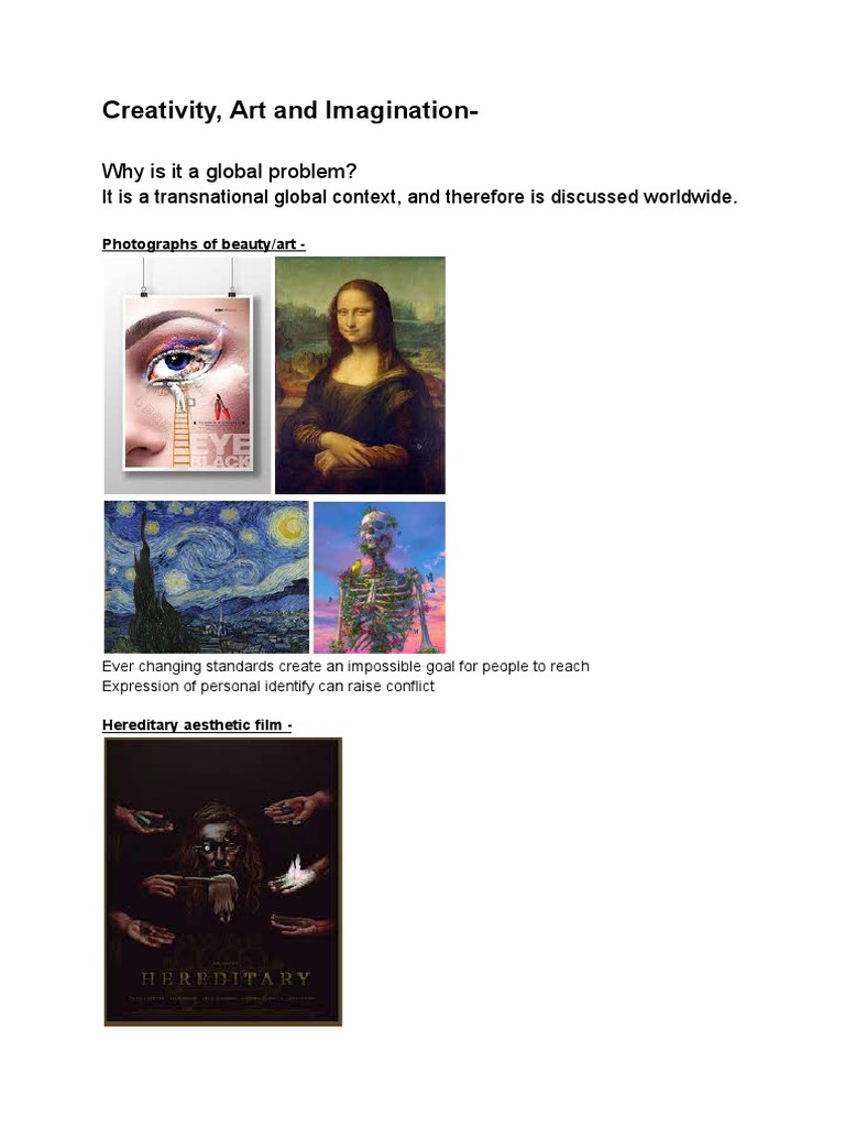 Art, Creativty, and The Imagination | PDF | Beauty | Creativity