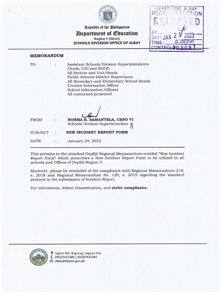 New Incident Report Form | PDF