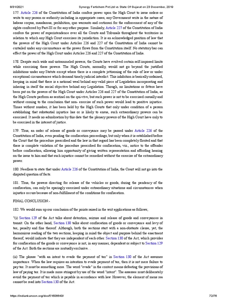 Analysis of the Powers of the High Court Under Articles 226 and 227 of ...