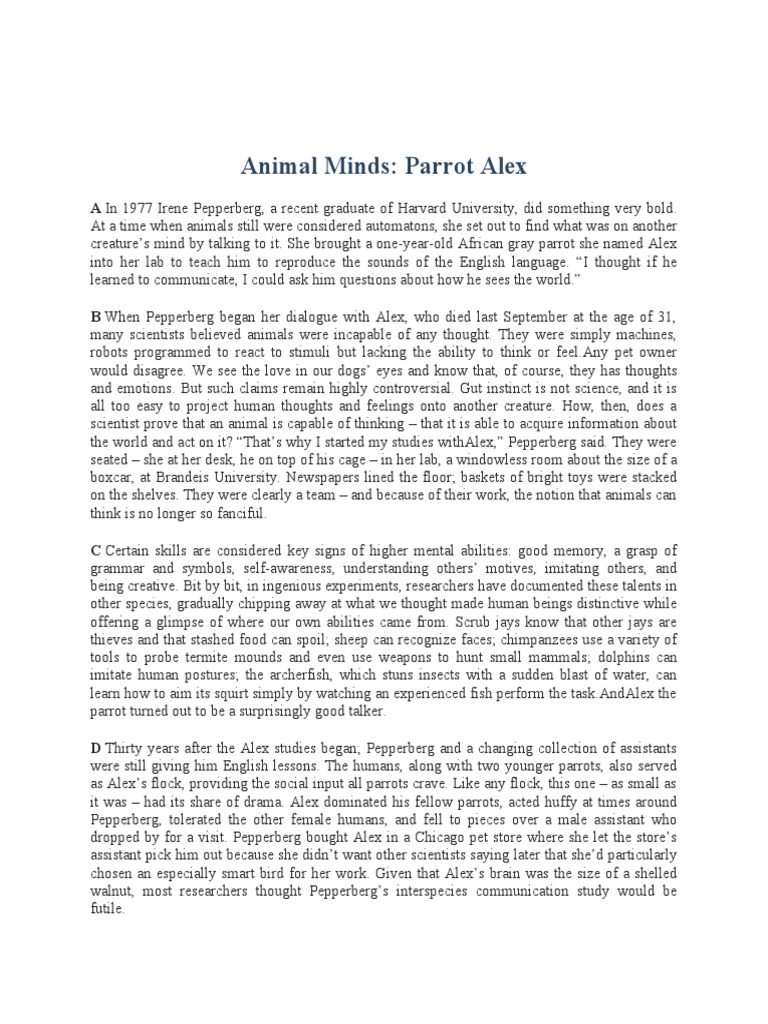 Animal Minds | PDF | Zoology | Psychology