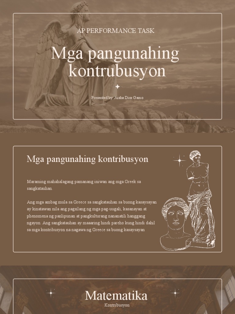 Ap Performance Task: Mga Pangunahing Kontrubusyon | PDF