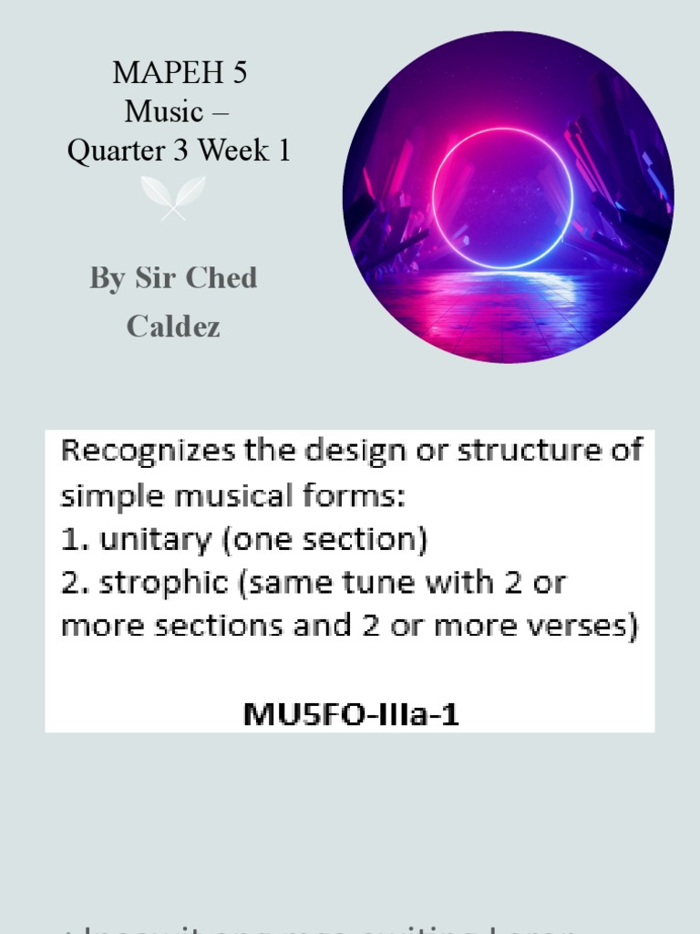 Music 5 Quarter 3 Week 1 | PDF