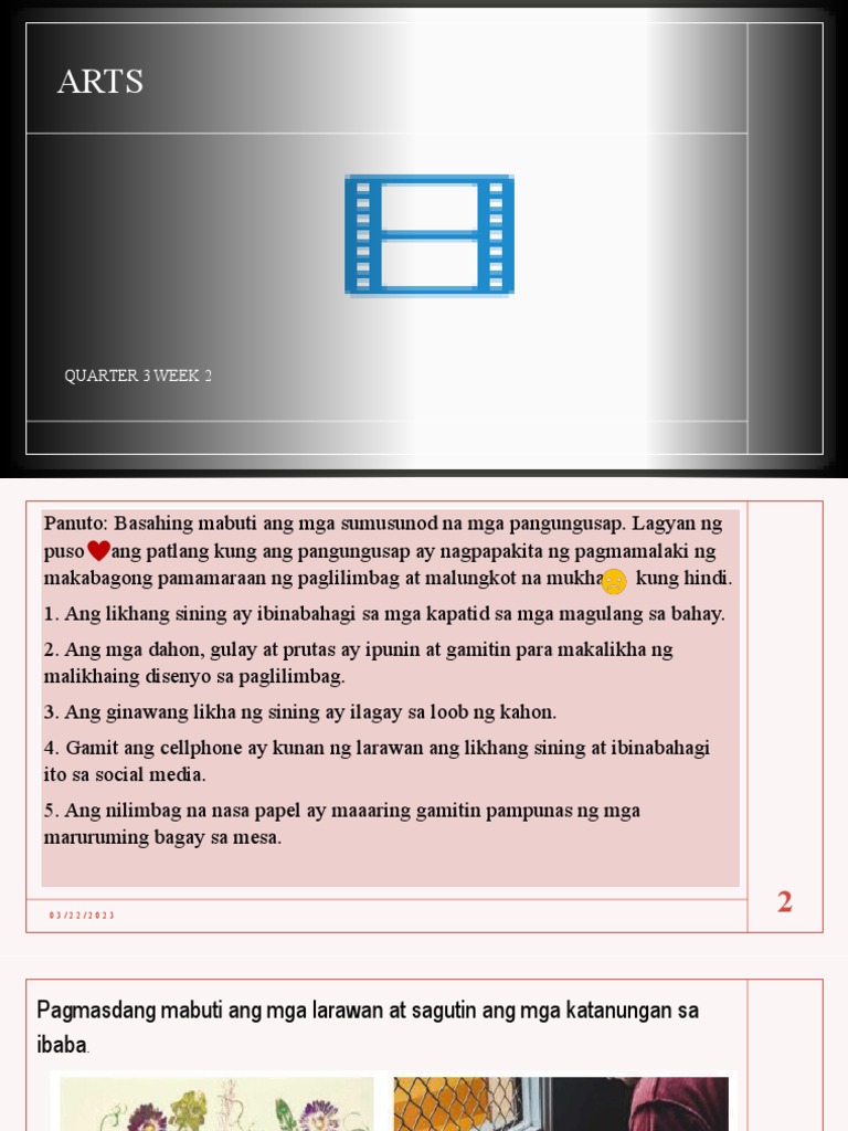 Arts 5 Quarter 3 Week 2 | PDF