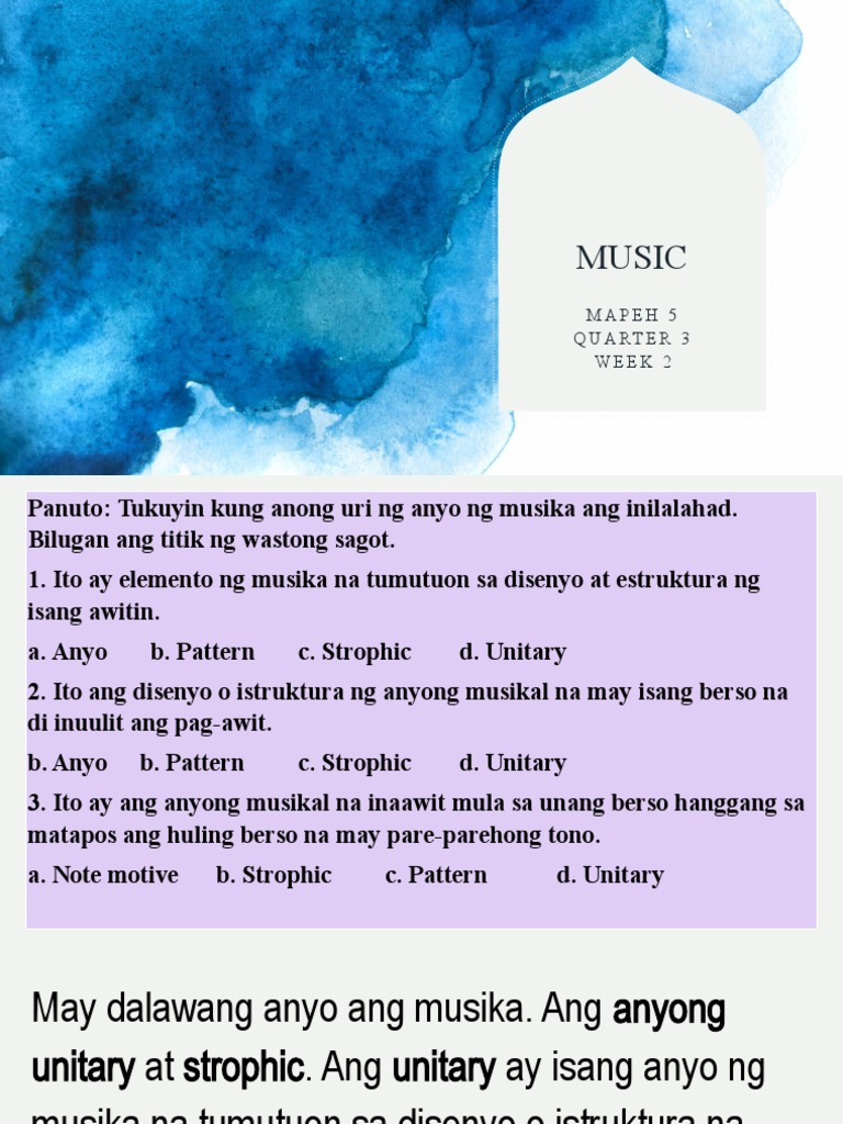 Music 5 Quarter 3 Week 2 | PDF