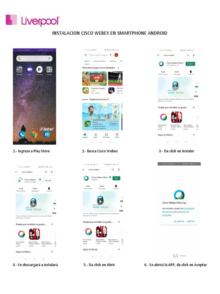 Instala Cisco Webex en Android y Windows | PDF