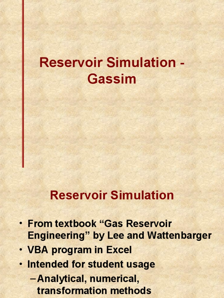 Gas Reservoir Simulation | PDF | Petroleum Reservoir | Applied And Interdisciplinary Physics