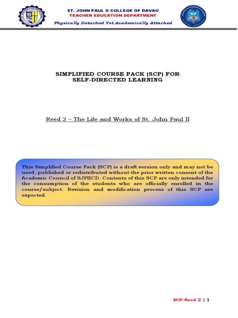 SCP Reed2 | PDF | Nazi Germany | Pope John Paul Ii