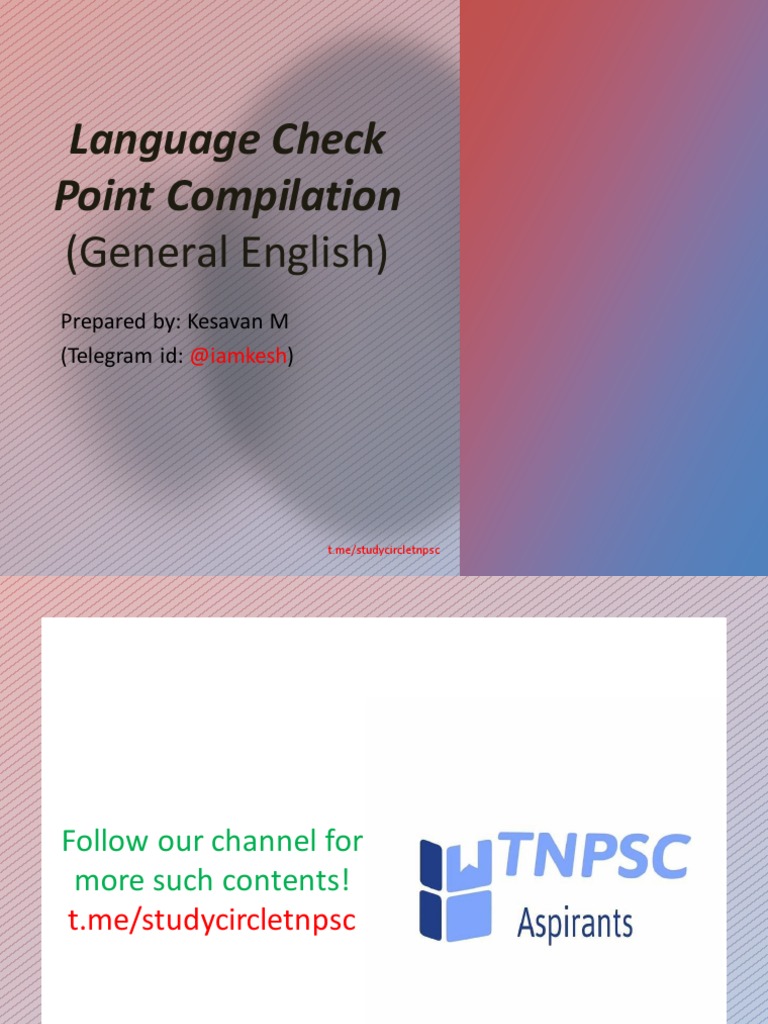 Language Check Point Compilation: (General English) | PDF