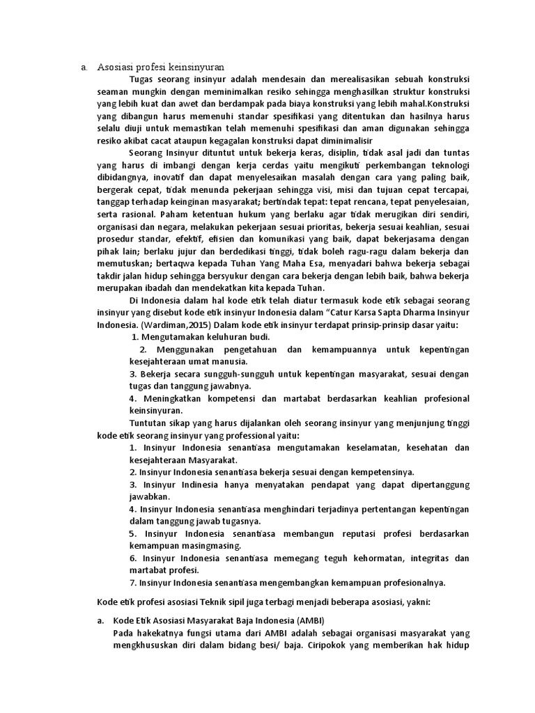 Asosiasi Profesi Keinsinyuran | PDF