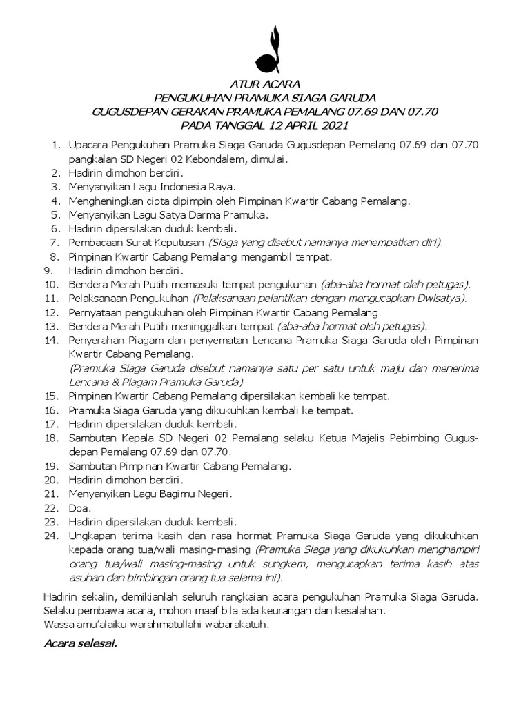 Atur Acara Pengukuhan | PDF