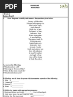 Present Continuous Tense Worksheet for Grade 5 | PDF