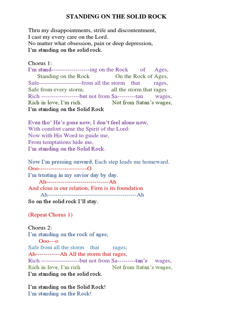 Standing On The Solid Rock PDF | PDF