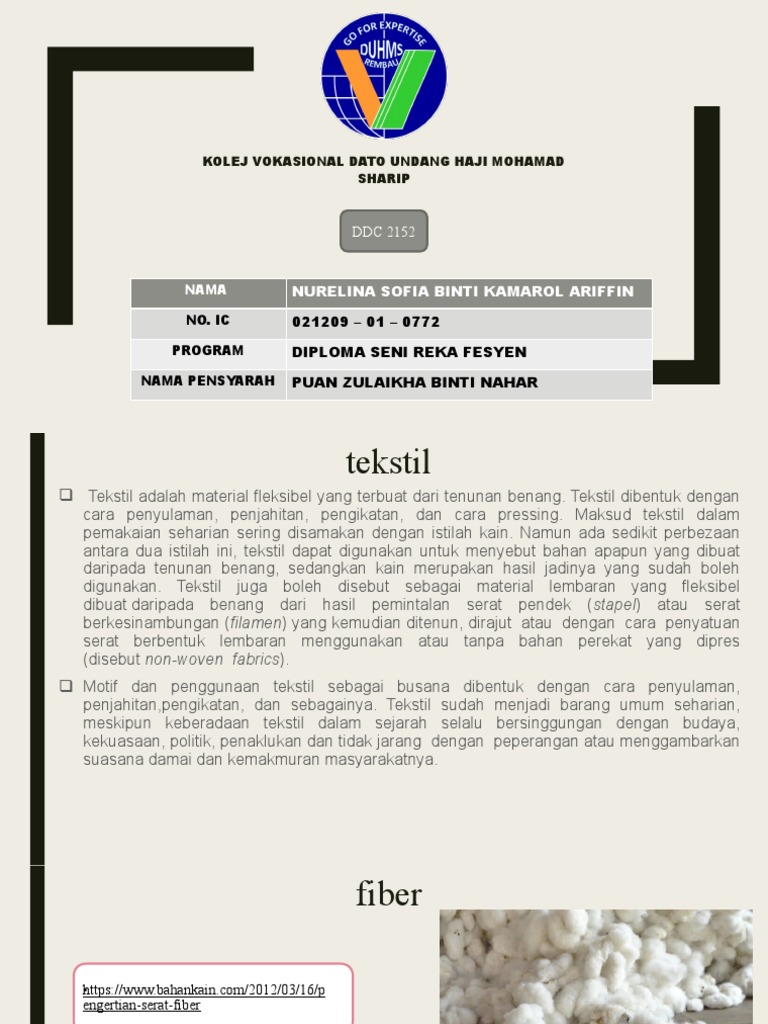 Powerpoint Tekstil | PDF