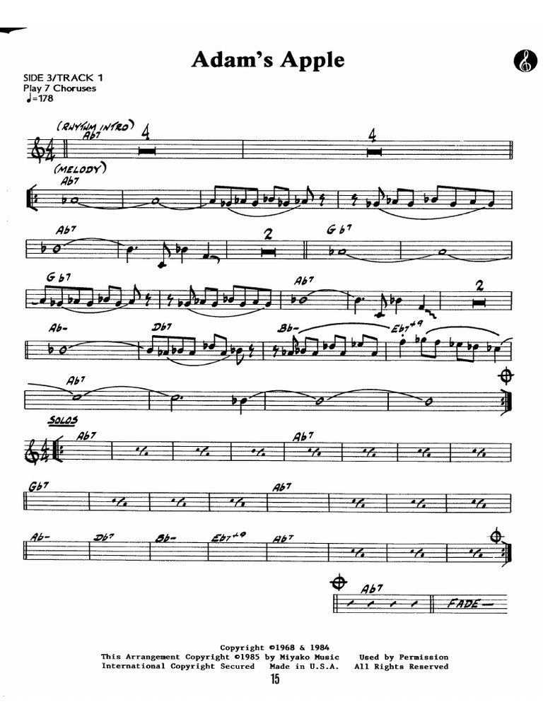 Adam's Apple - Piano PDF | PDF