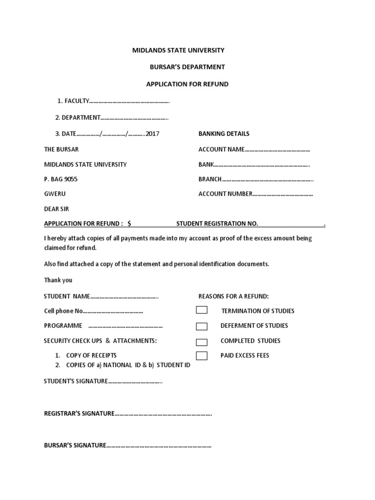Refund Application Process Guide | PDF