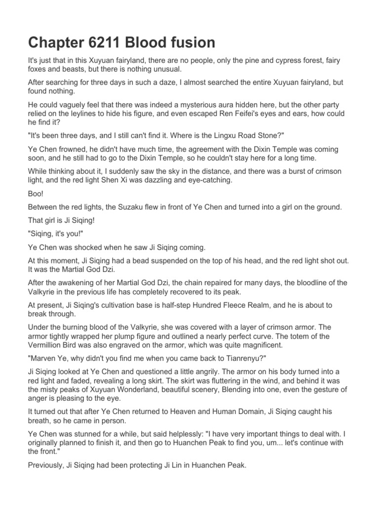 Ye Chen Chapter 6211-6240 | PDF | Tao