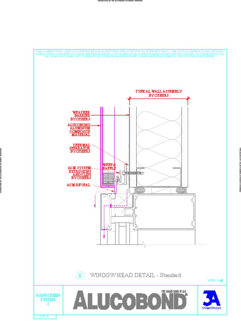 Rainscreen System I - Window Head | PDF | Engineering | Secondary ...