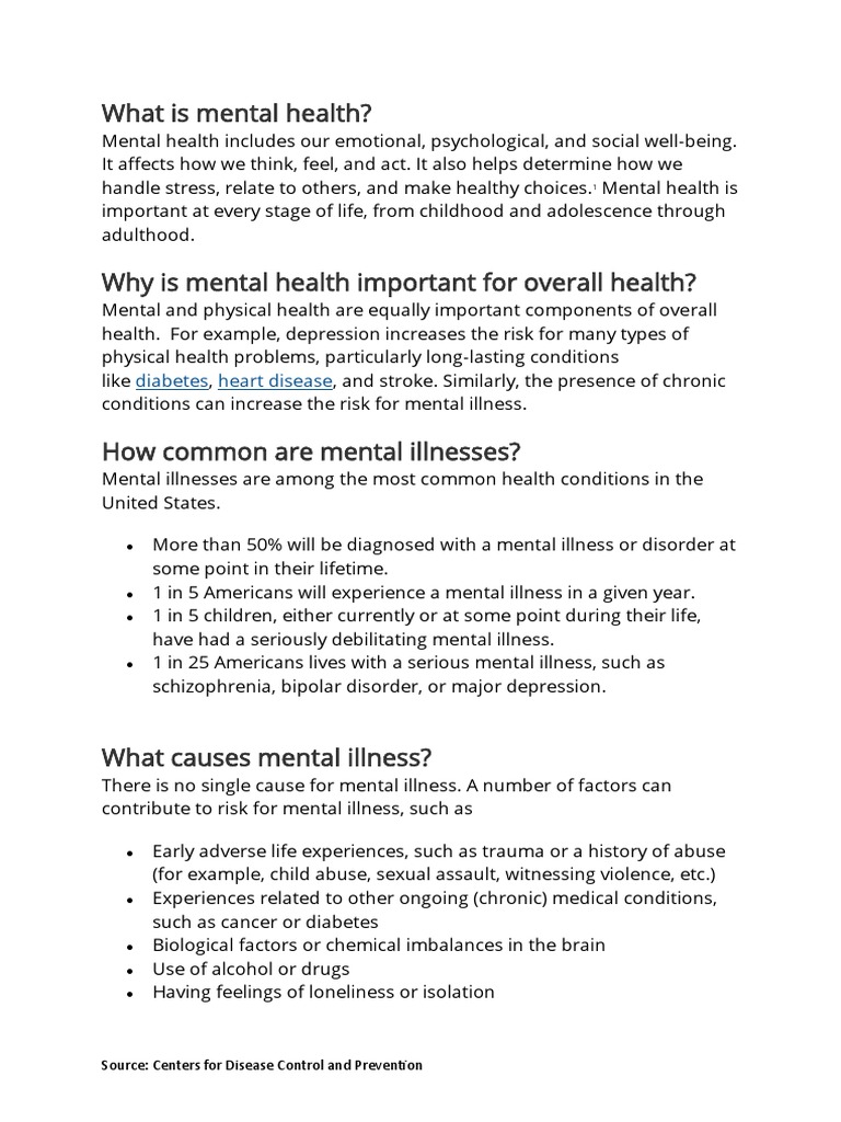 What Is Mental Health | PDF