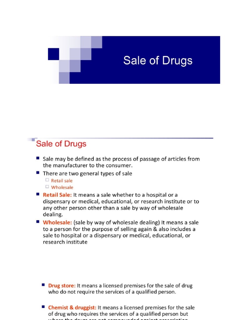 Sales of Drug and Labelling | PDF