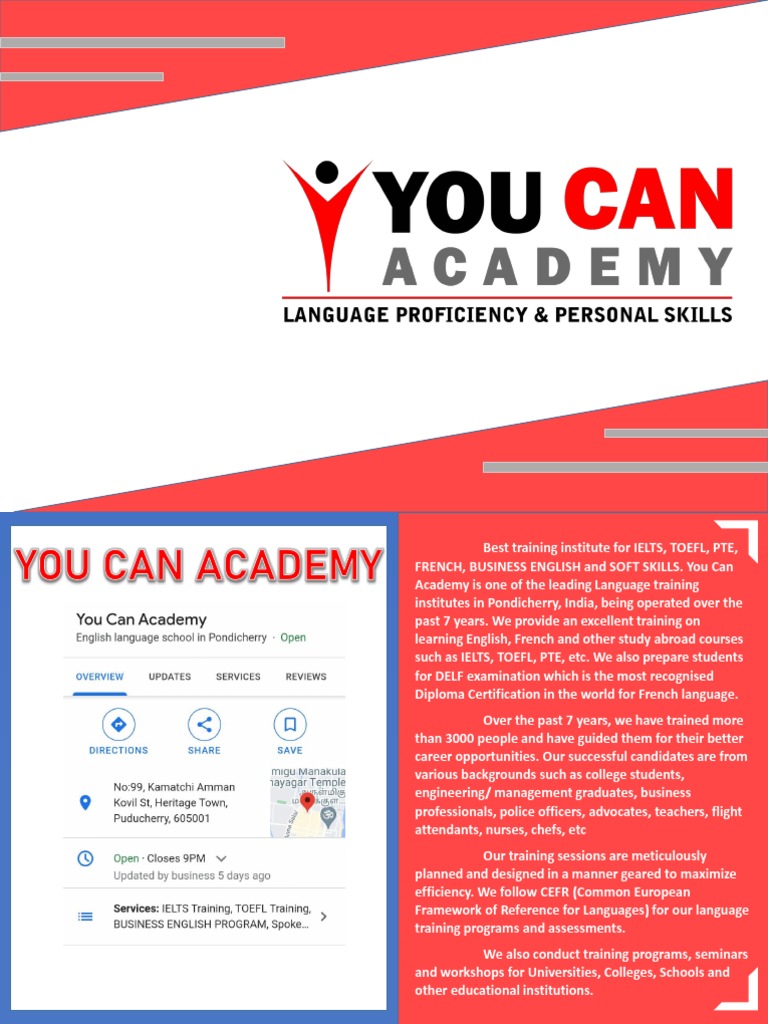 You Can Academy Brochure 2021 PDF | Download Free PDF | International ...