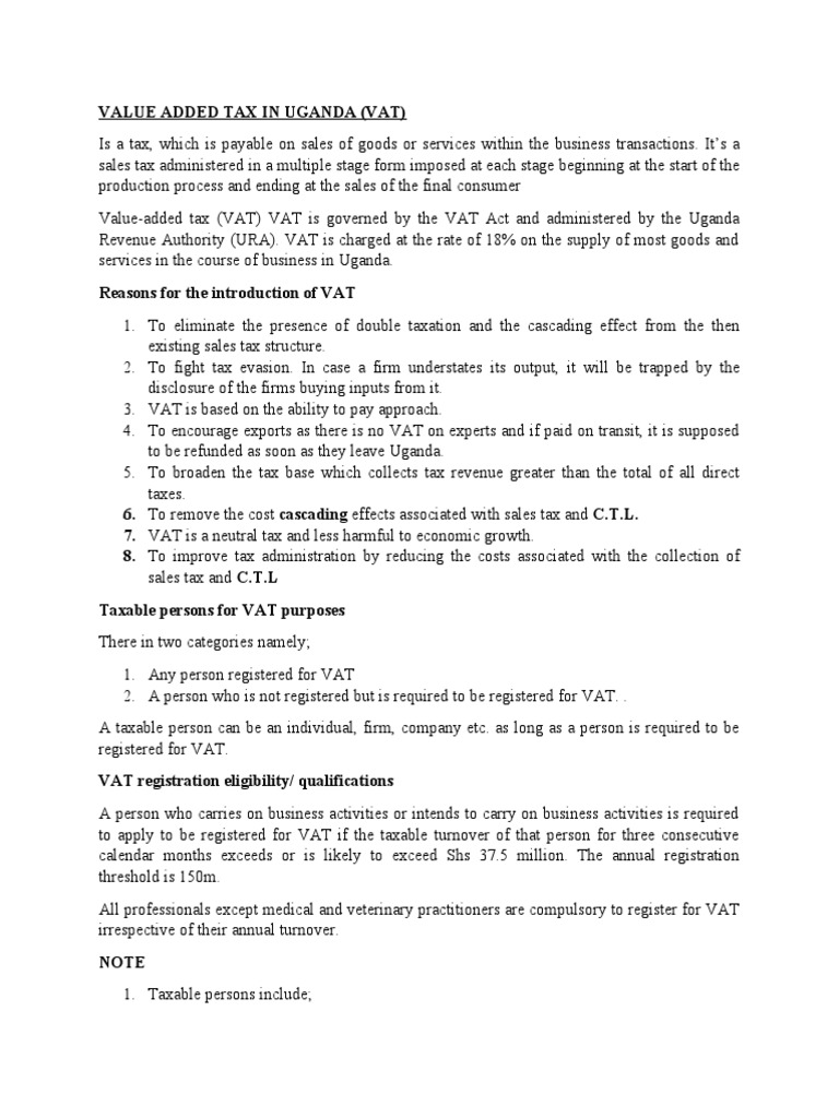 VAT | PDF | Value Added Tax | Taxes