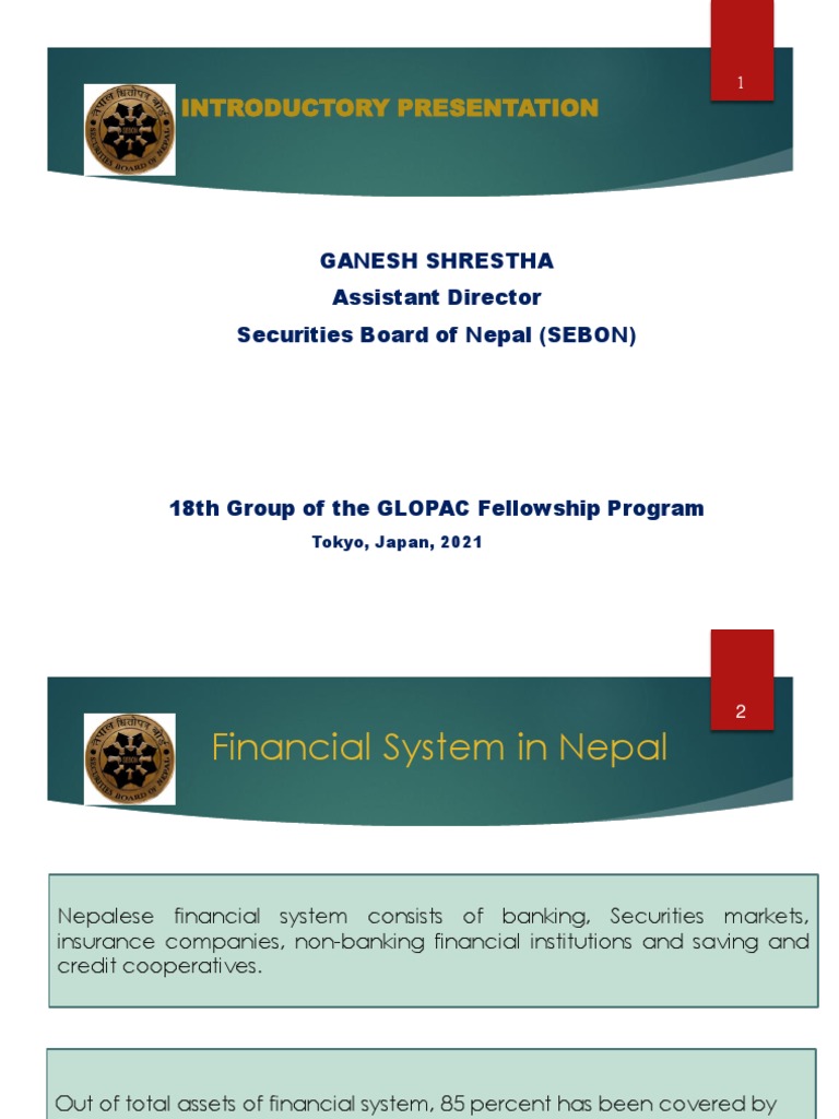 Nepalese Financial System Overview | PDF | Securities (Finance ...