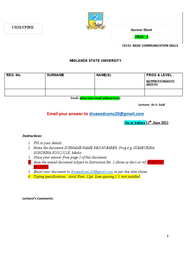 CS131 Answer Sheet PRACTICAL | PDF | Abstract (Summary) | Computing