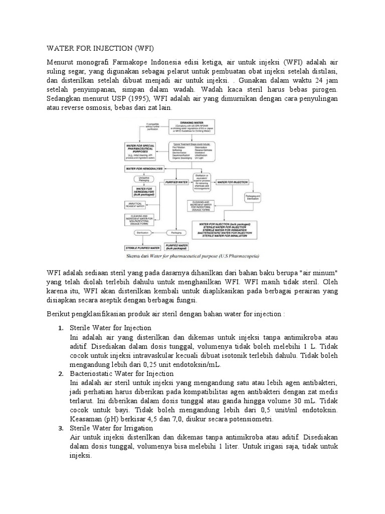 Water For Injection | PDF