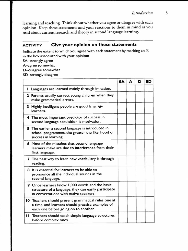 Language Teaching Beliefs Questionnaire | PDF | Mental Processes ...
