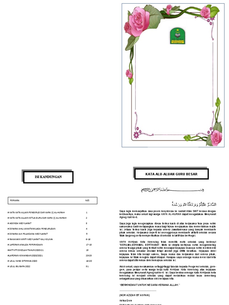 Buku Mesyuarat Agung Kali Ke6 - 2022 | PDF