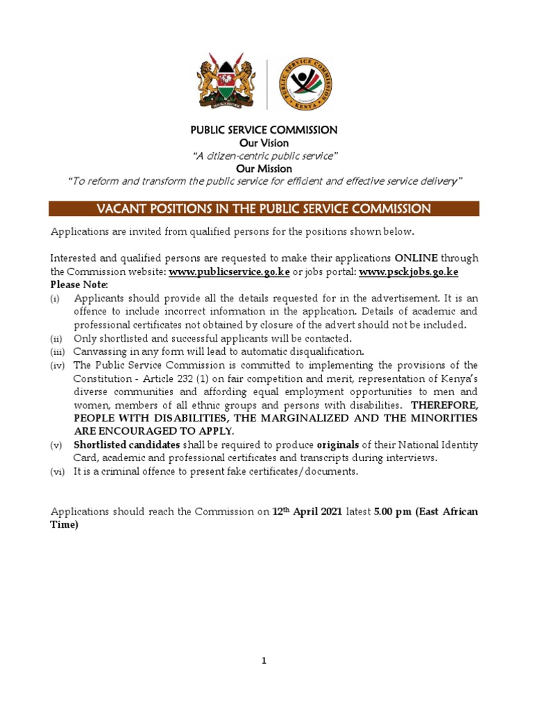 ADVERT PSC For 23rd March 2021 PDF | PDF | Records Management | Lawyer