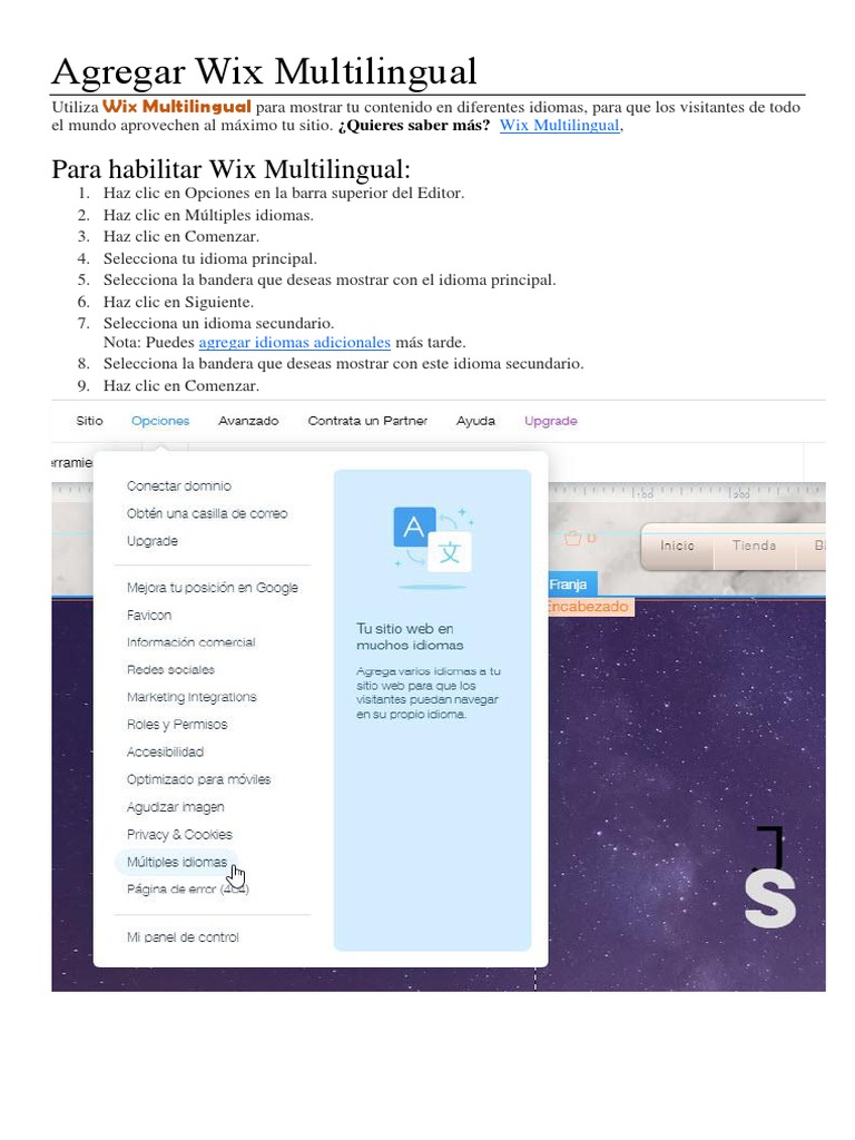 Como Agregar Wix Multilingual | PDF | Software | Informática
