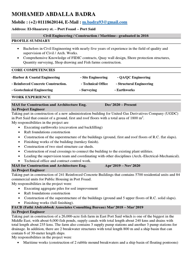 Mohamed Badra | PDF | Concrete | Engineering