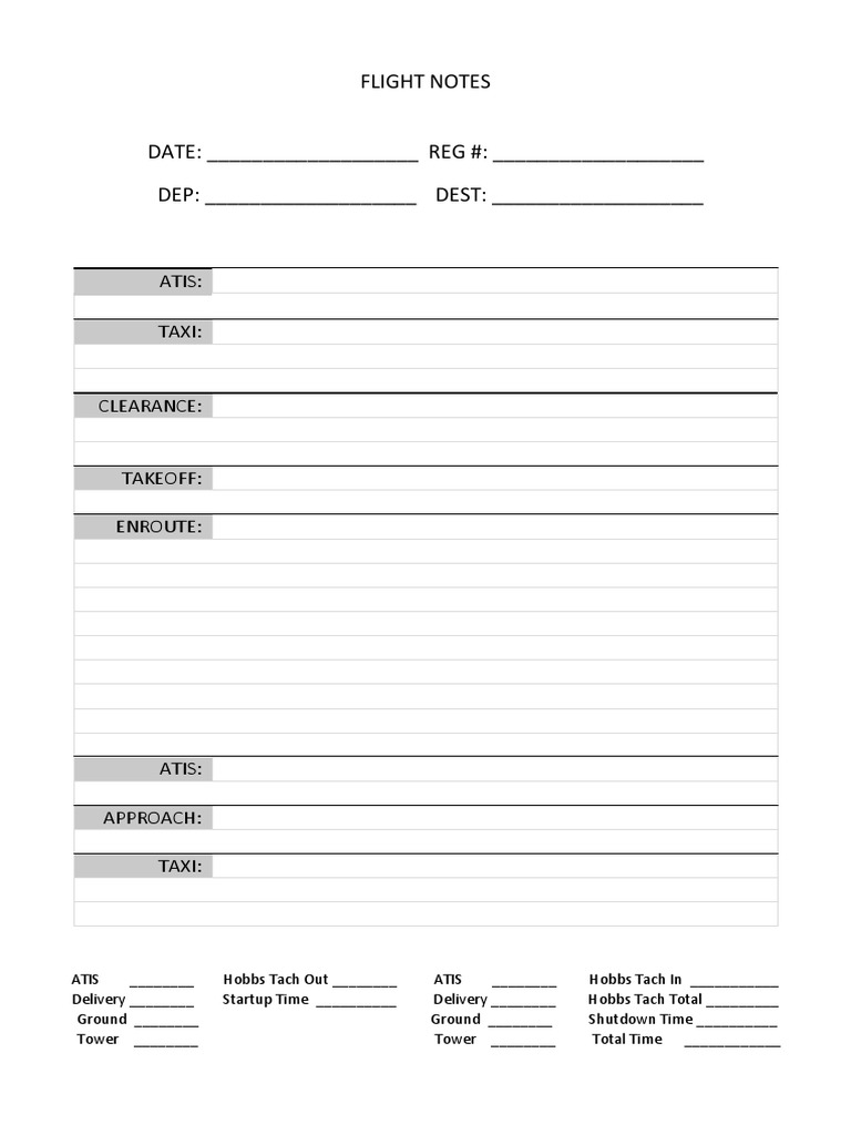 Flight Notes PDF | PDF