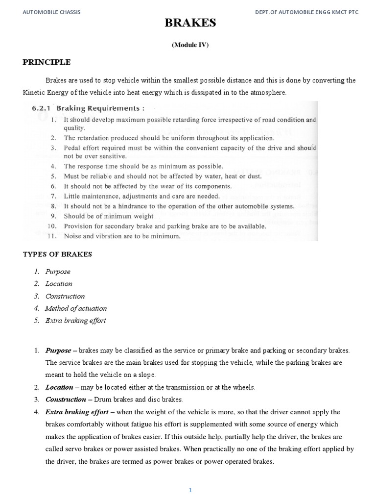 Chassis Brakes | Download Free PDF | Brake | Piston