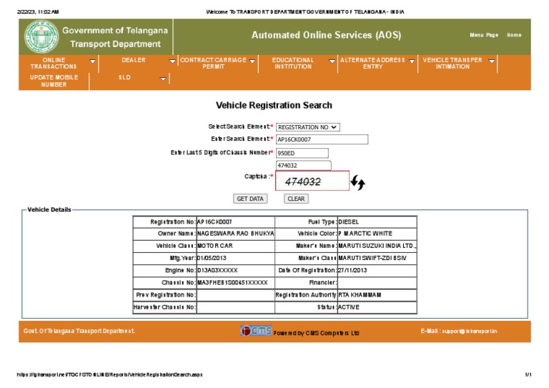 Welcome To TRANSPORT DEPARTMENT GOVERNMENT OF TELANGANA - INDIA PDF ...
