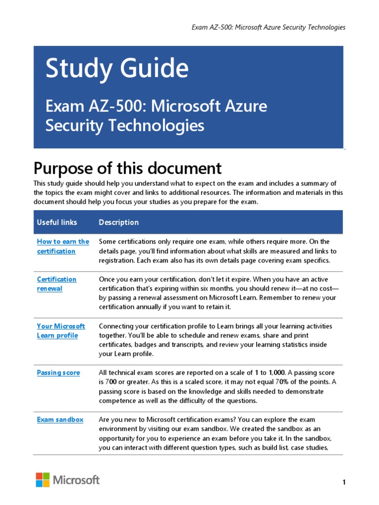 AZ-500 StudyGuide ENU FY23Q1.0 | PDF | Microsoft Azure | Computer Security