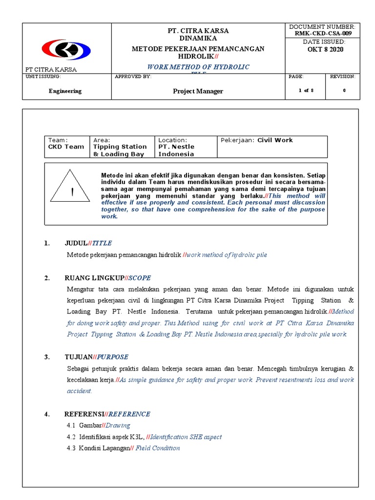 Metode Kerja Pancang | PDF